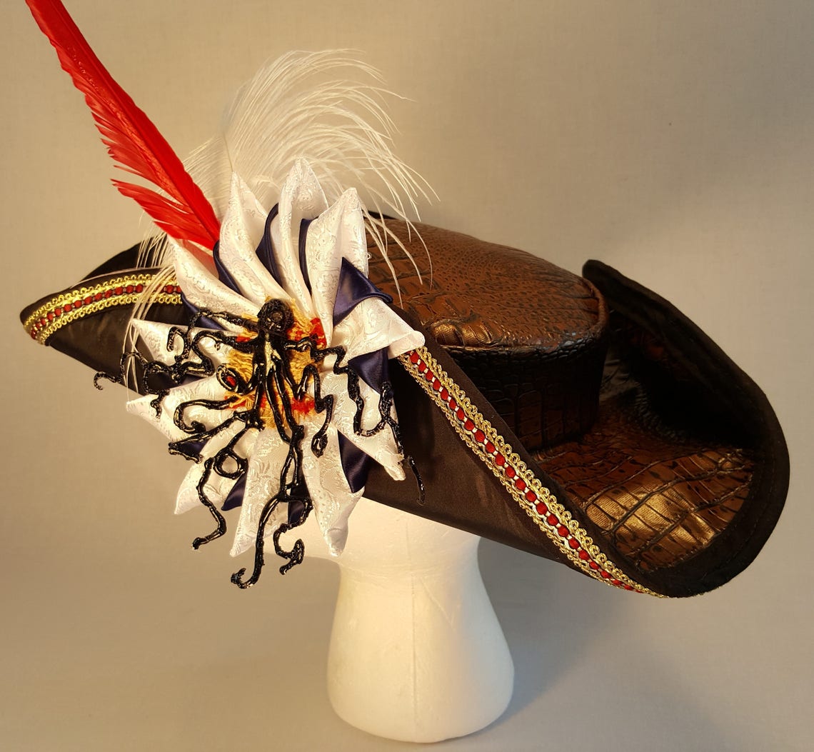 Pirate Hat Made to Order Custom Costume Tricorn Hat Cosplay - Etsy