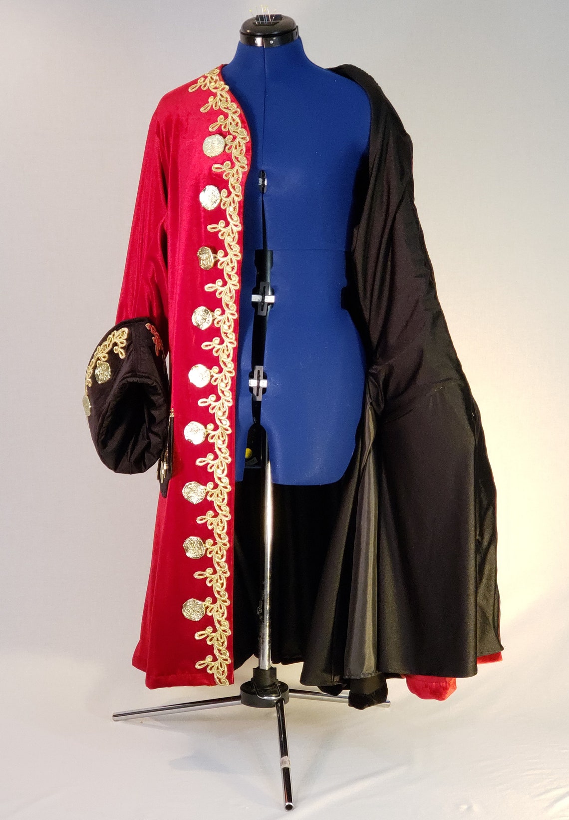 Captain Hook Pirate Jacket Dance Costume Moisture Wicking Stretch Red ...