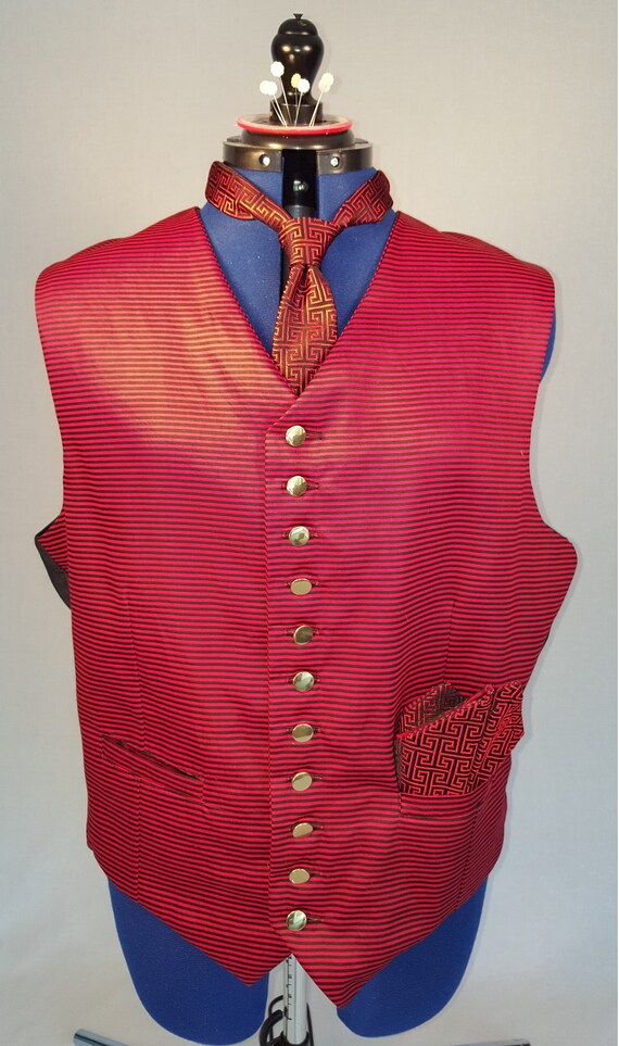Pocket square in vest store