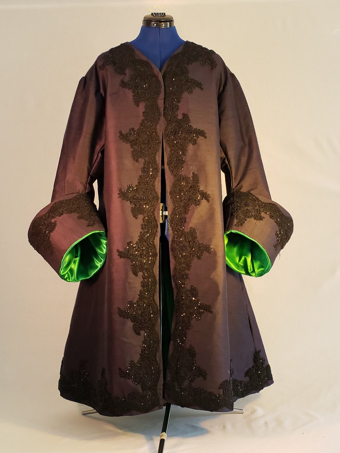 Historical Jacket Louis XIV Dandy Pirate Jacket Lace Black Aubergine ...