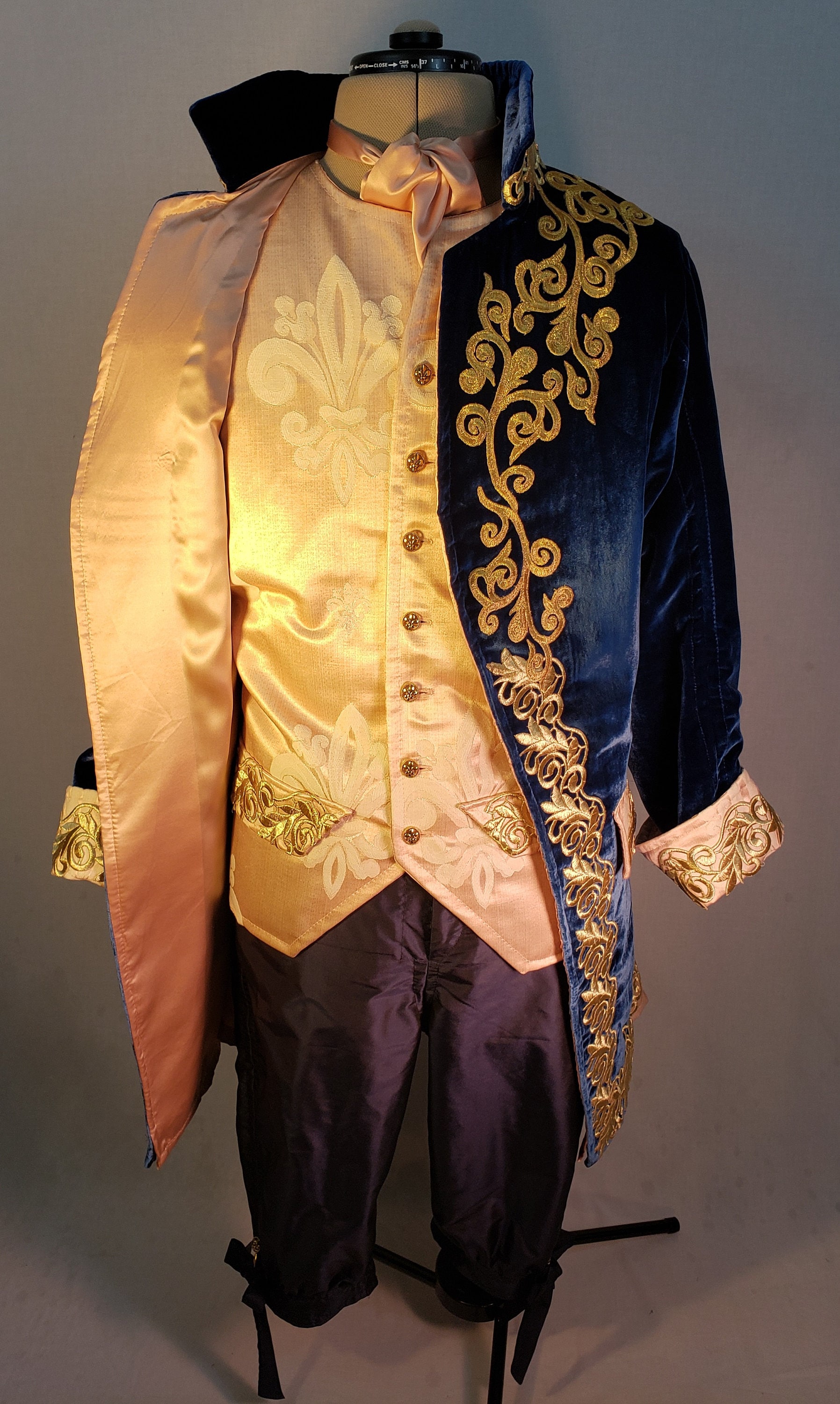 Louis XIV Costume Jacket Breeches Waistcoats Cravats All Natural Fibers ...