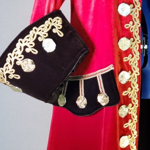 Captain Hook Pirate Jacket Dance Costume Moisture Wicking Stretch Red ...