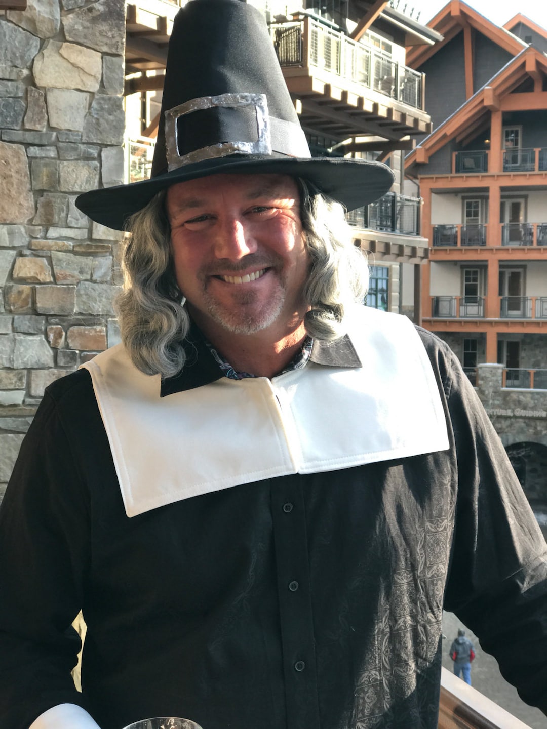 Pilgrim Hat Collar Shoe Buckles Costume Puritan Historic Accessories ...