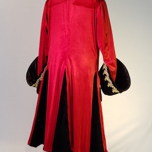 Captain Hook Pirate Jacket Dance Costume Moisture Wicking Stretch Red ...