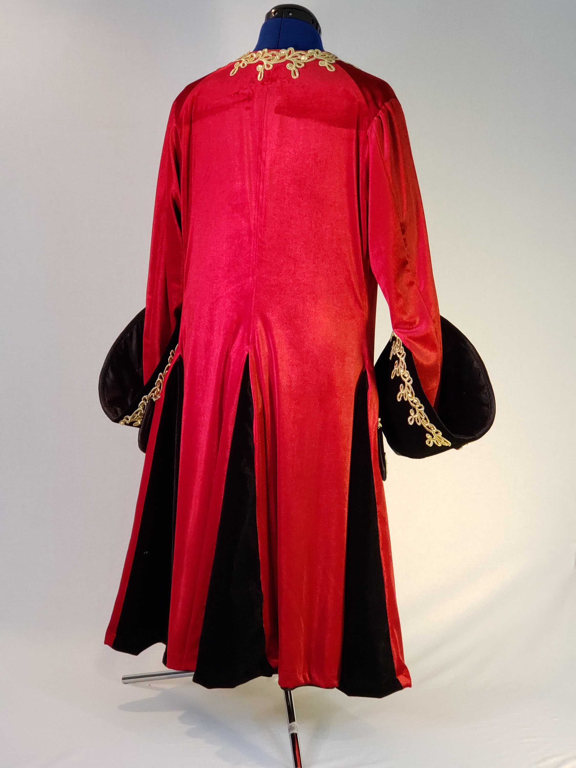 Captain Hook Pirate Jacket Dance Costume Moisture Wicking Stretch Red ...