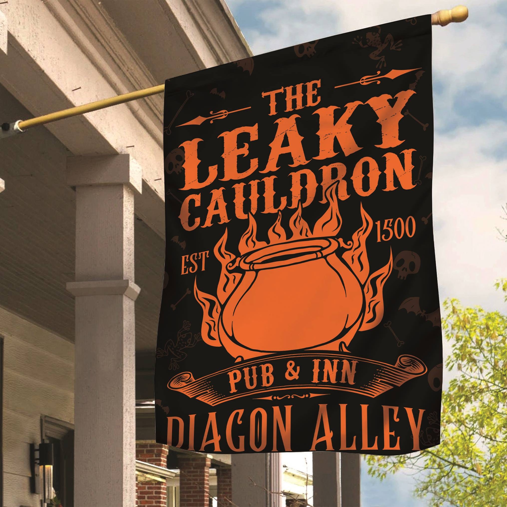The Leaky Cauldron Flag Wizarding World Village Flag, Witch Flag, Harry ...