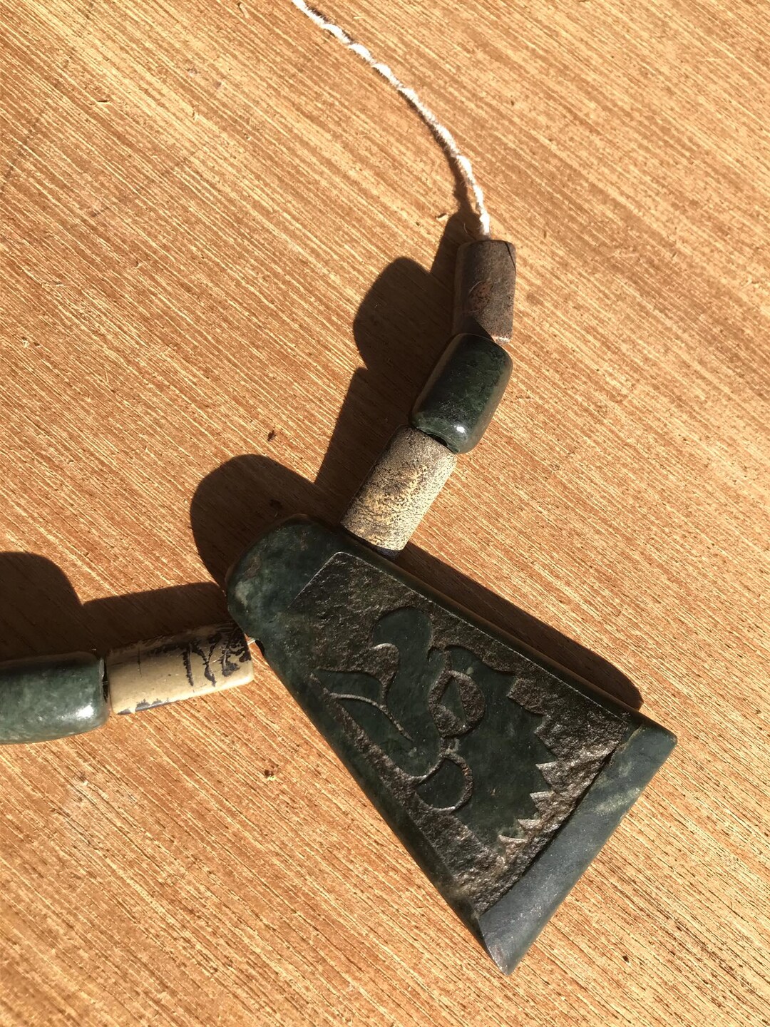 Engraved Eagle Pendant, Mexican Necklace, Guatemalan Jade Style, Aztec ...