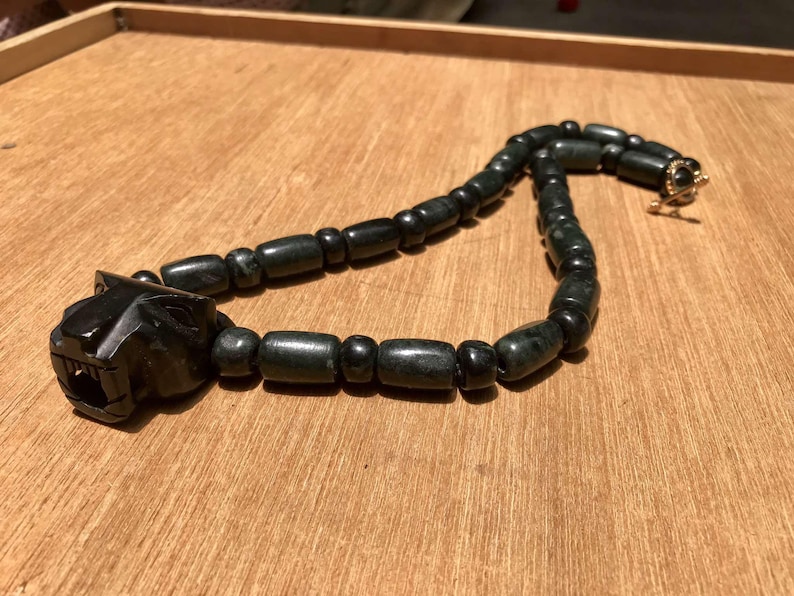 Jaguar Pendant, Ancient Mayan-style Guatemalan Jade Necklace, With ...