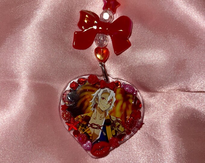 UZUI TENGEN Demon Slayer Heart Keychain - Etsy