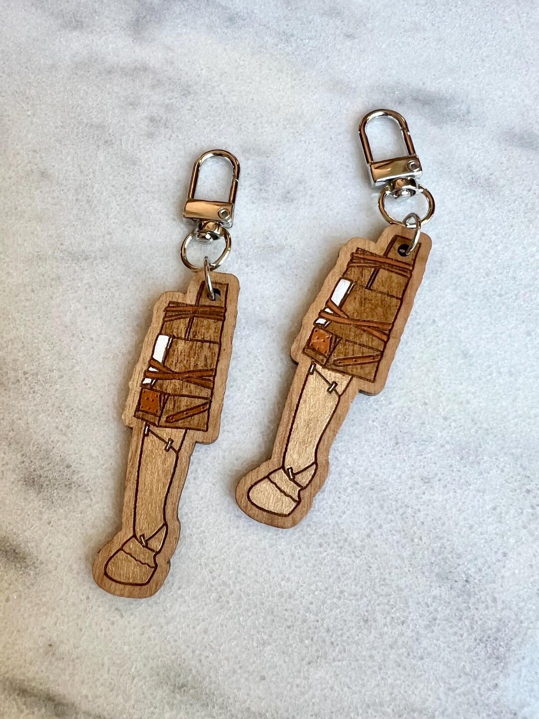 Izzy Hands Unicorn Leg Laser Cut Wood Keychain Charm - Etsy