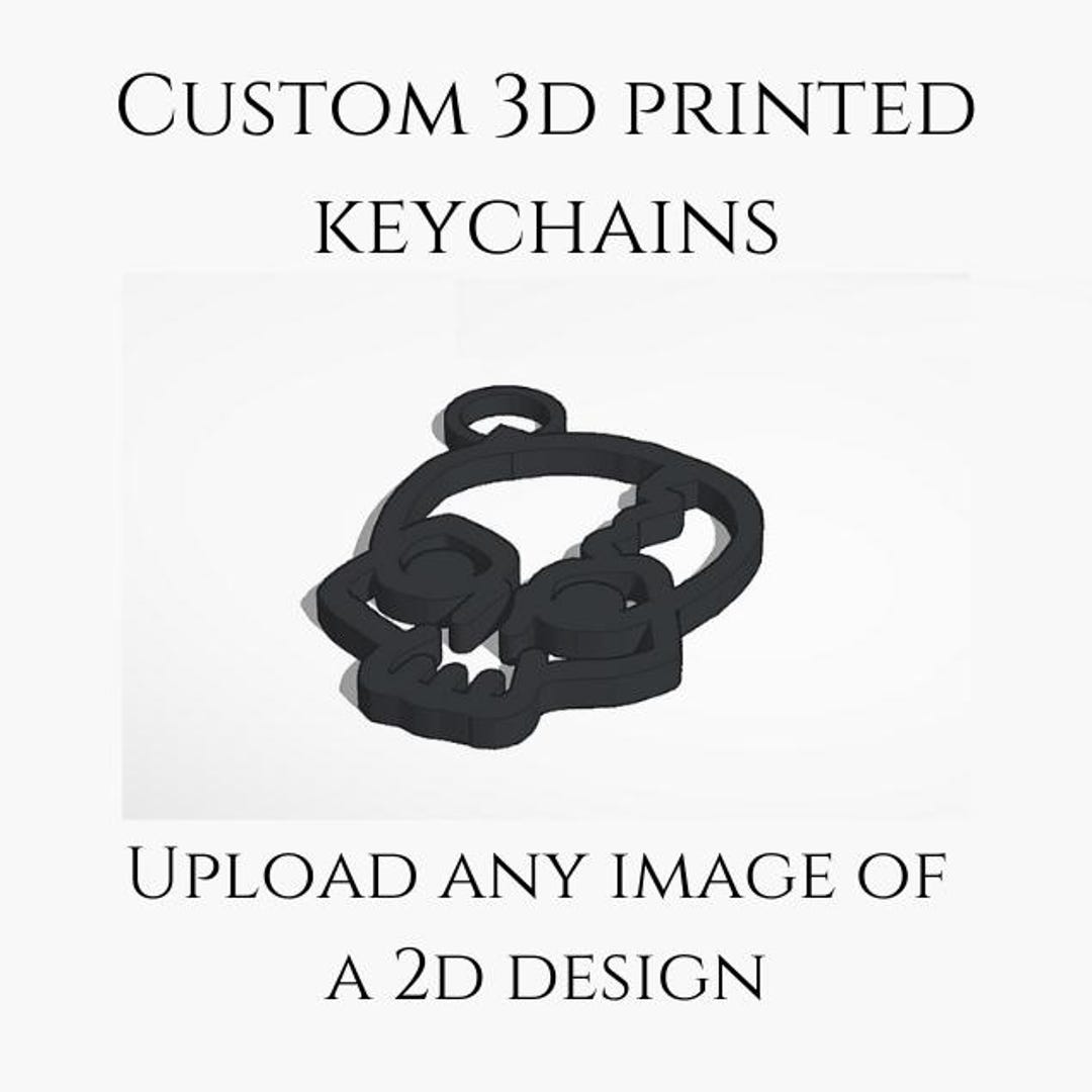Custom Made 3d Printed Keychains / Submit Your 2d Image ! - Etsy