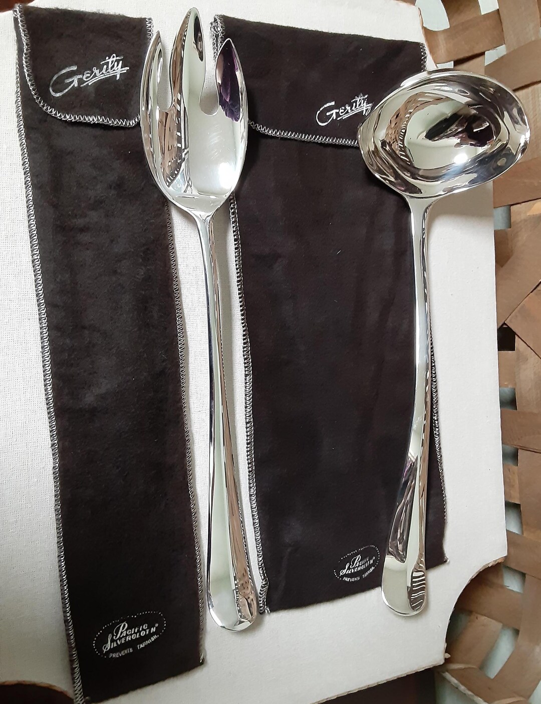Gerity Vintage Silverplate Georgian Punch Ladle Double Sprout & 13 ...