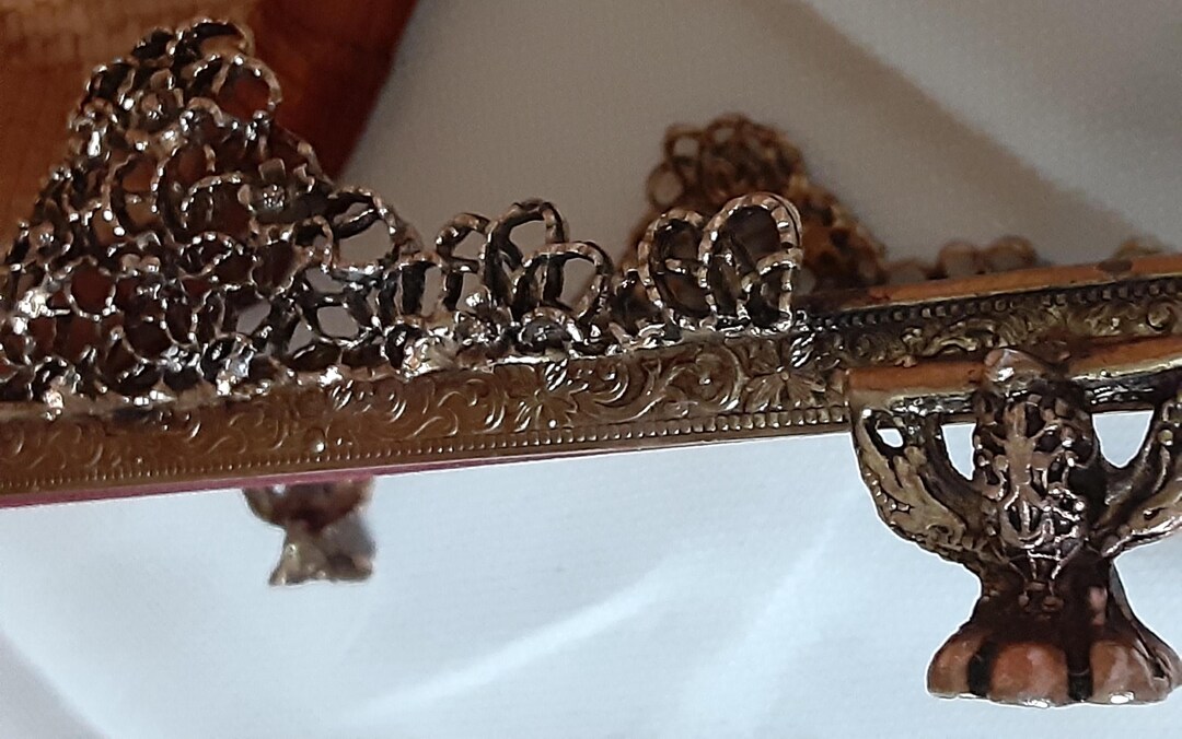Vintage Guildcrest Guest Towel Holder – Hollywood Regency Floral Napkin ...
