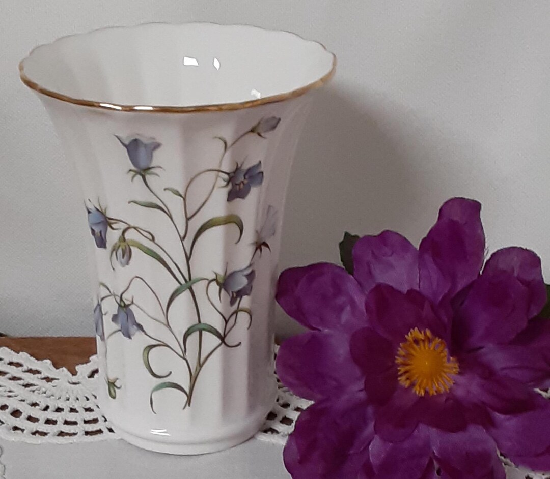 Vintage Spode Campanula Flower Vase F1397J Wildflower Series Blue ...