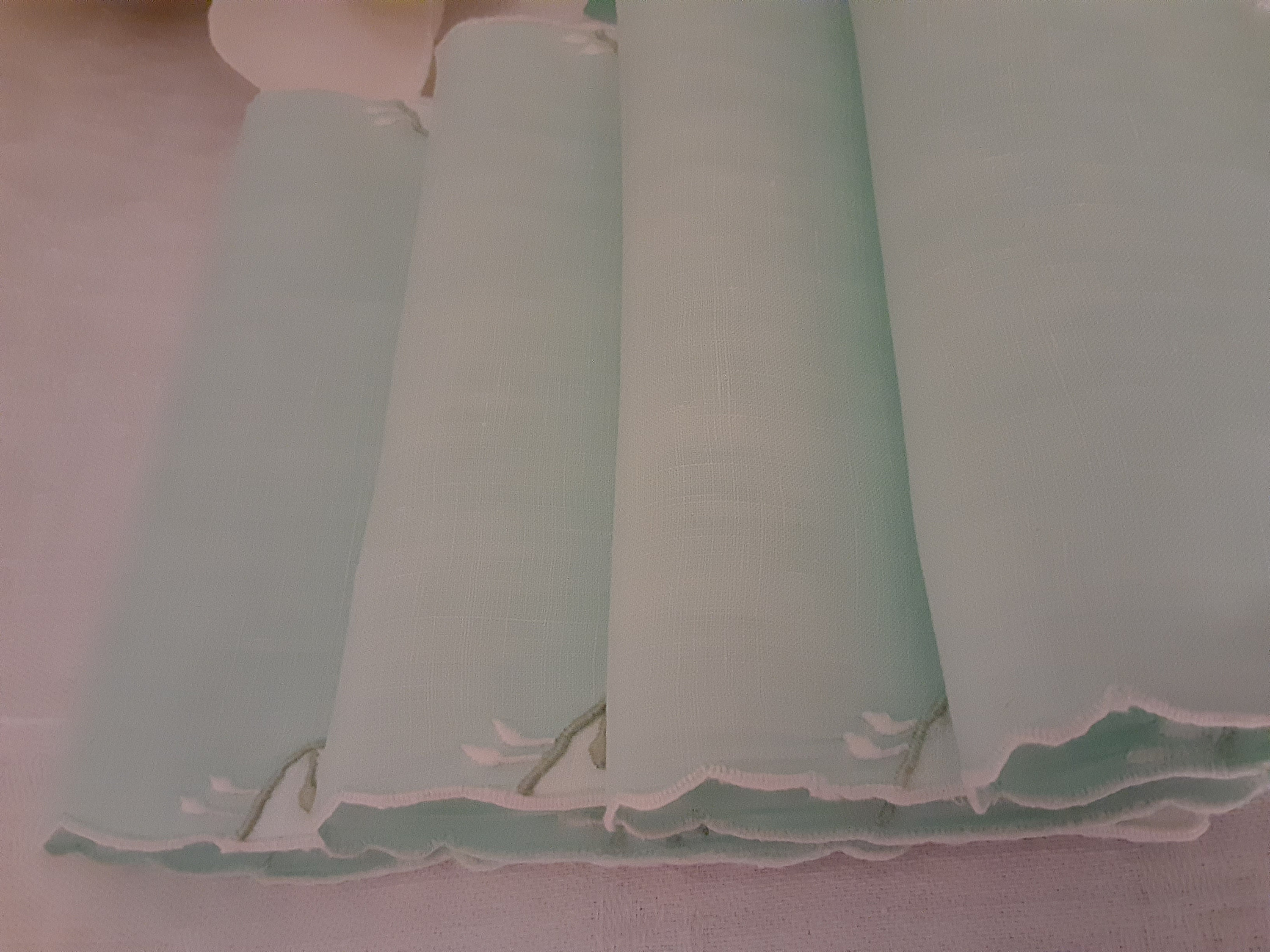 Vintage 8 Madeira White Celadon Green Linen Cocktail Napkins Pristine ...
