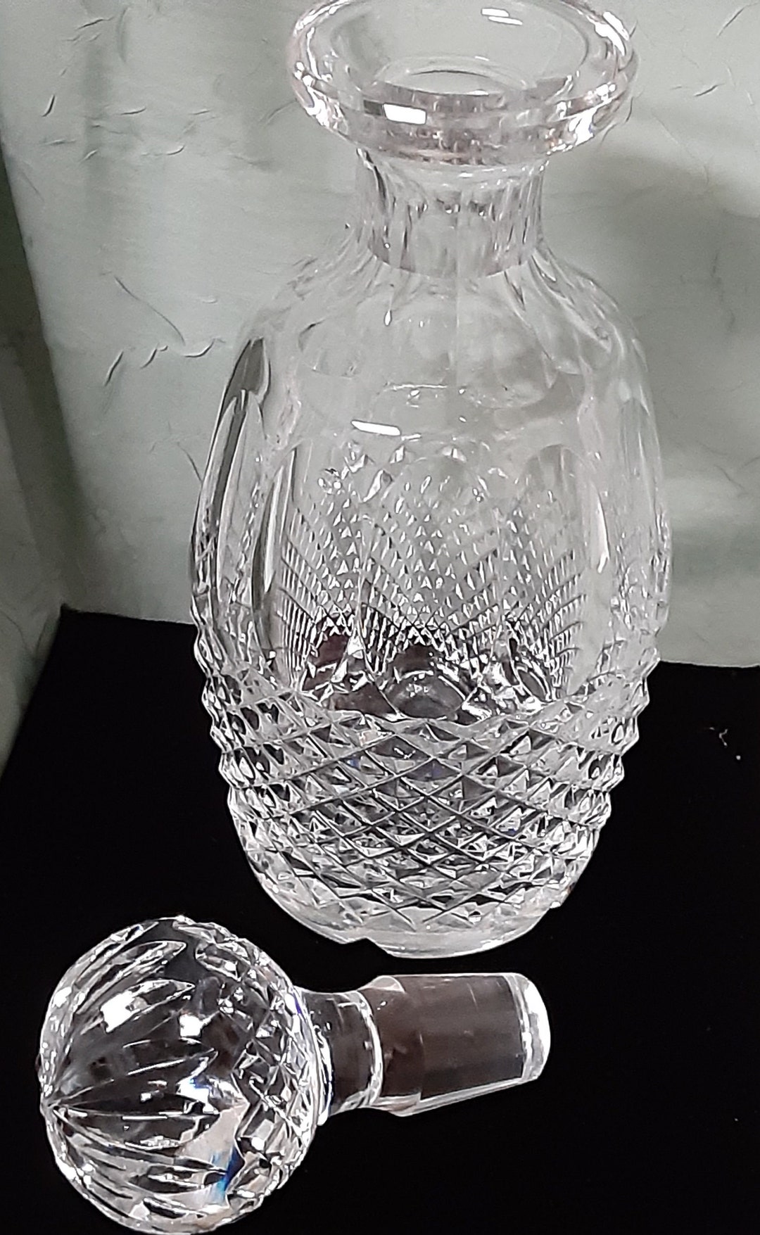 1980s Waterford Crystal Decanter Carafe Bourbon Whiskey Spirits ...