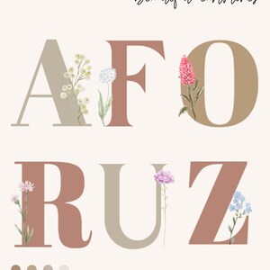 Wildflower Alphabet Cards, Preschool Cards, Homeschool Alphabet, Nature ...