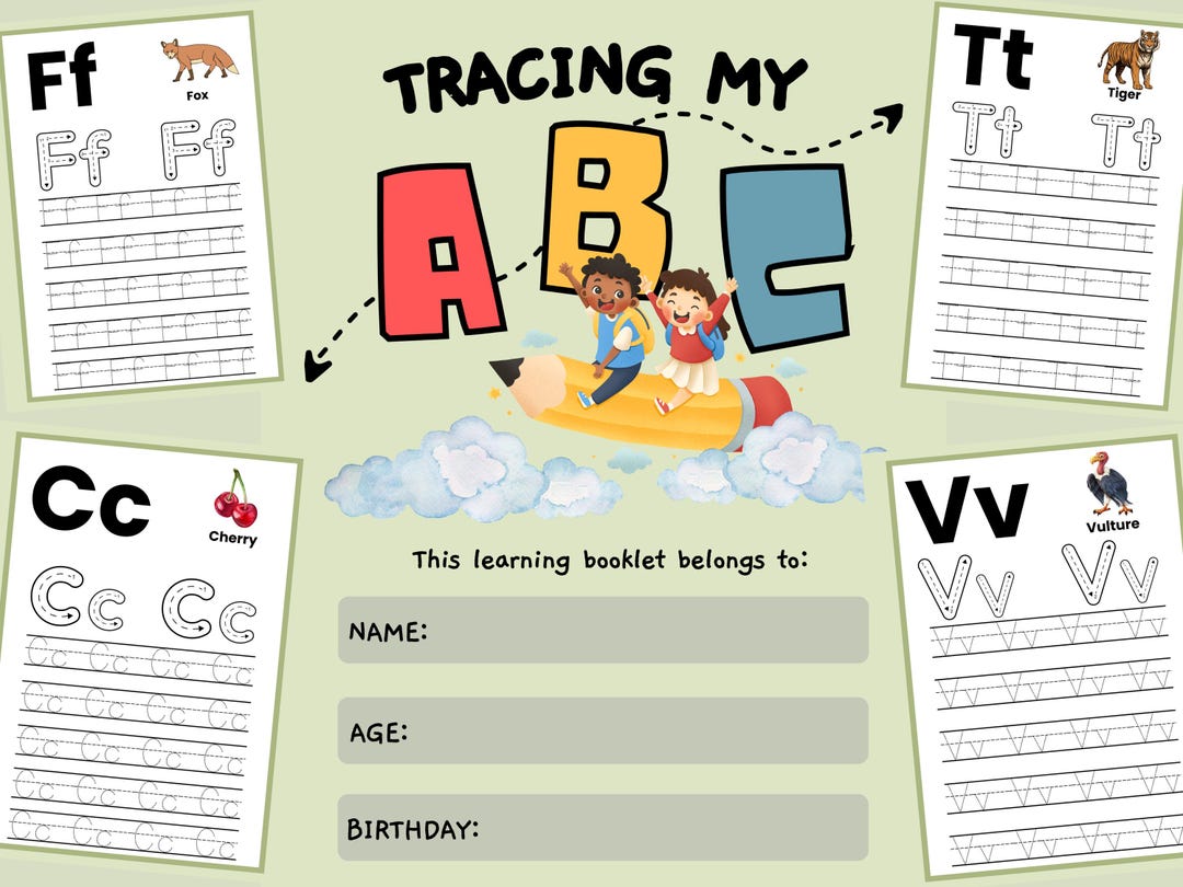 Printable Tracing Alphabet Letters Pages for Kids, Toddlers ...