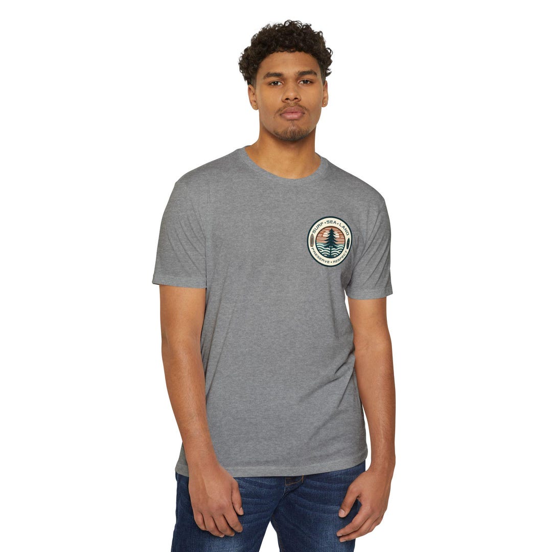 Unisex CVC Jersey T-shirt With Surf Sea Land Conservation Logo - Etsy