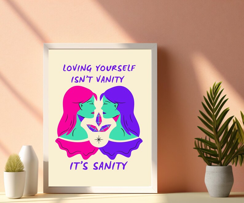 Self Love Poster, Inspirational Poster, Motivational Poster, Zen Art ...