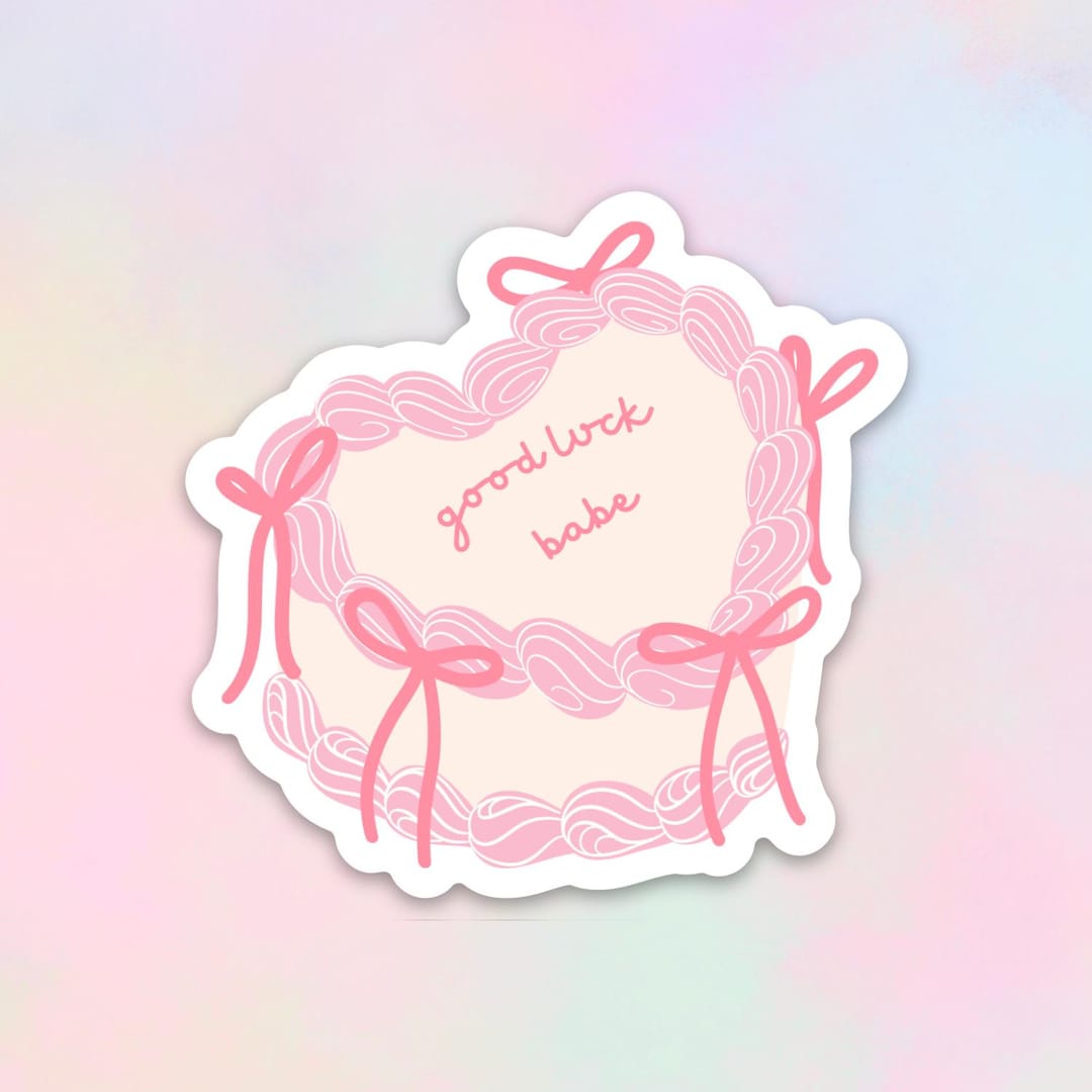 Good Luck Babe Chappell Roan Inspired Sticker Coquette Cake Matte ...