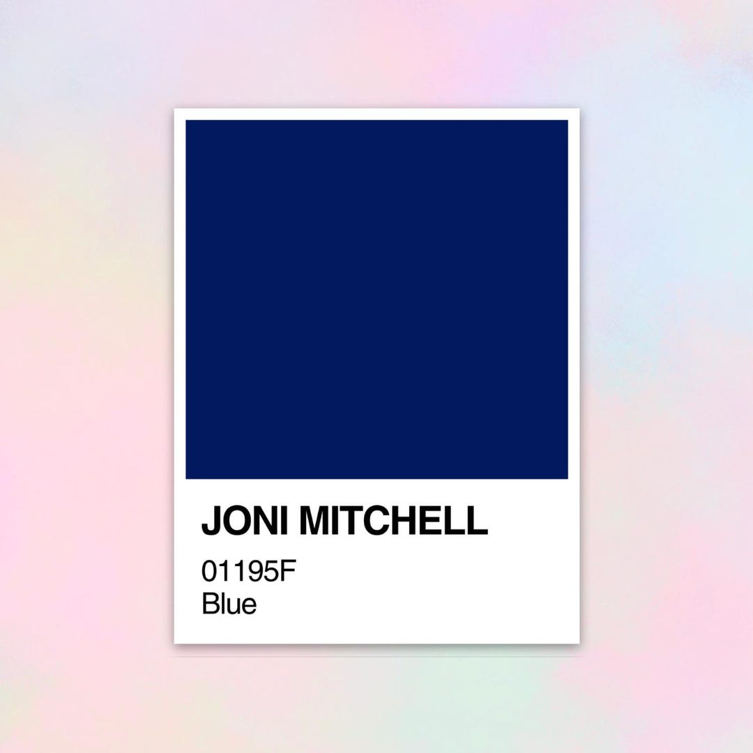 Joni Blue Pantone Colour Chip Inspired Matte Sticker - Etsy