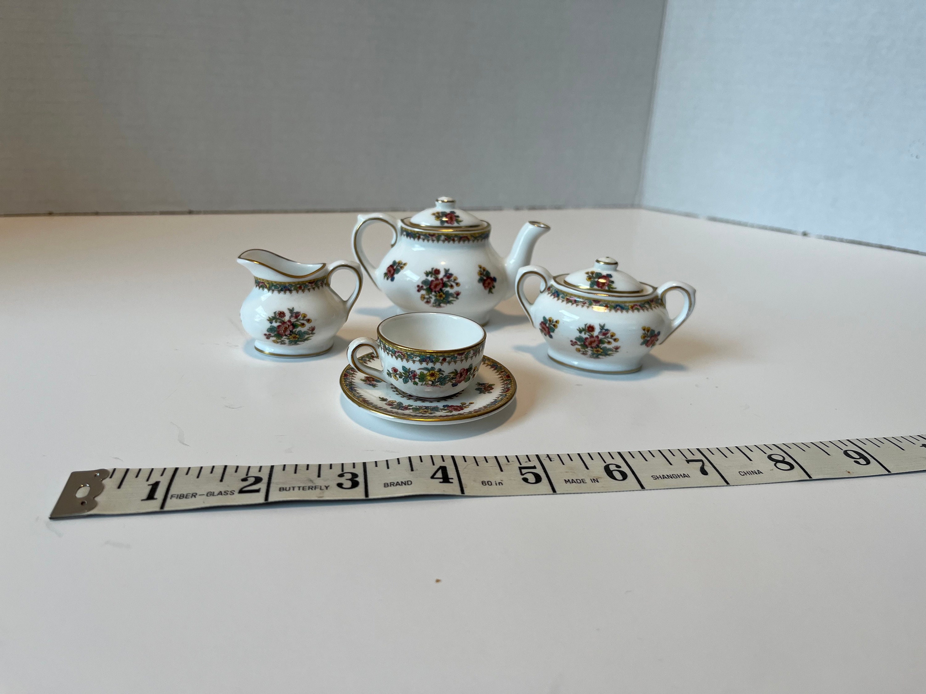 Coalport "ming Rose" Miniature Tea Set Fine Bone China Vintage Made in ...