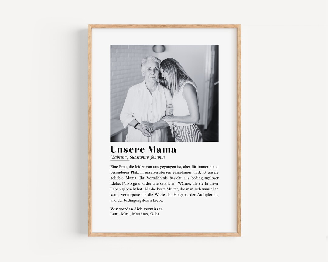 Poster Mourning Memory Memorial for the Deceased Personalized Poster ...