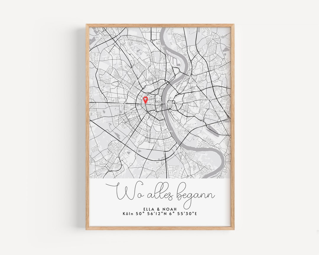 Where It All Began Poster | Personalized Coordinates Picture for ...