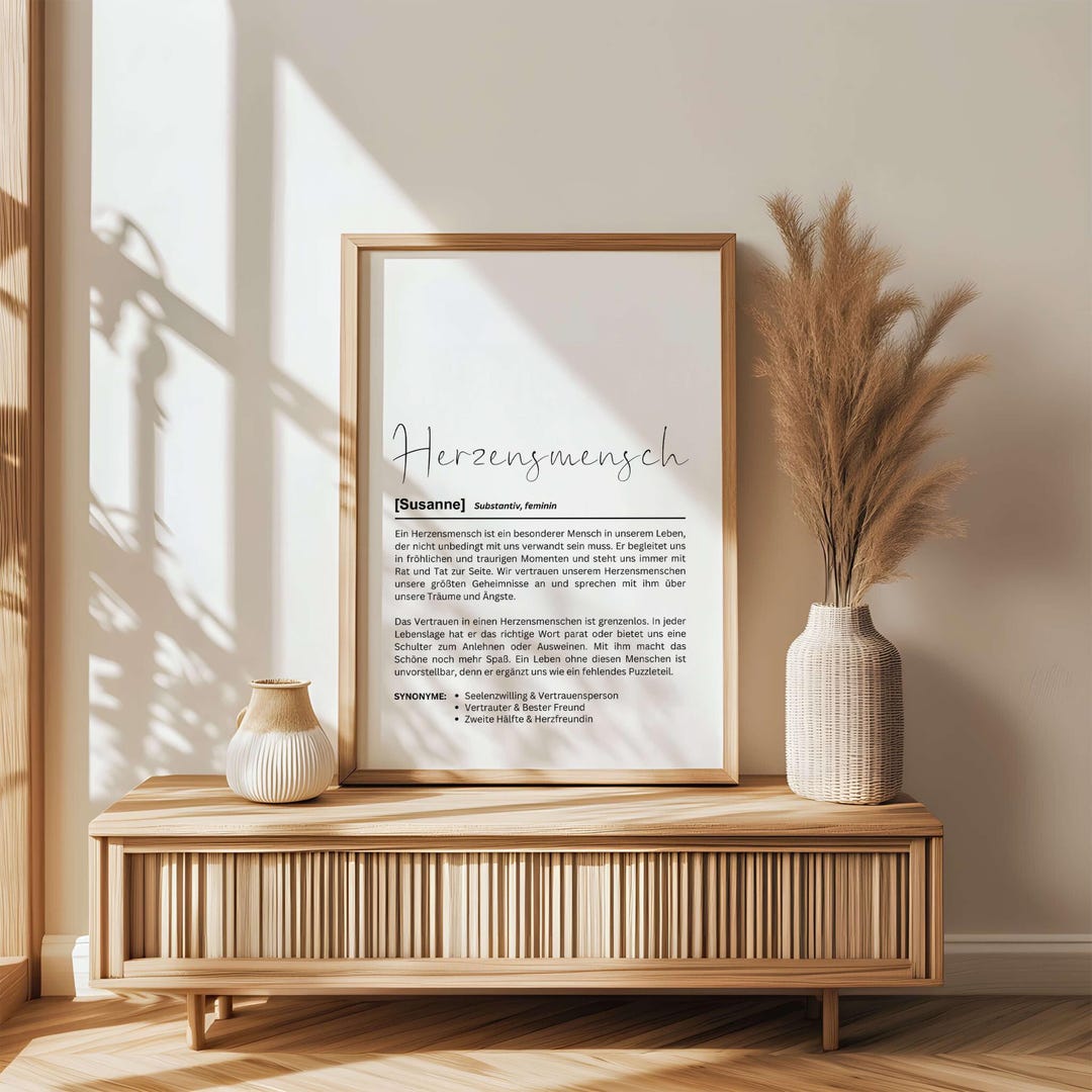 Heart Person Definition Poster | Favorite Person | Gift | Personalized ...