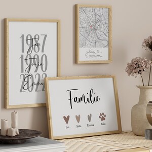 Personalized Family Picture, Poster for Family With Names and Years of ...