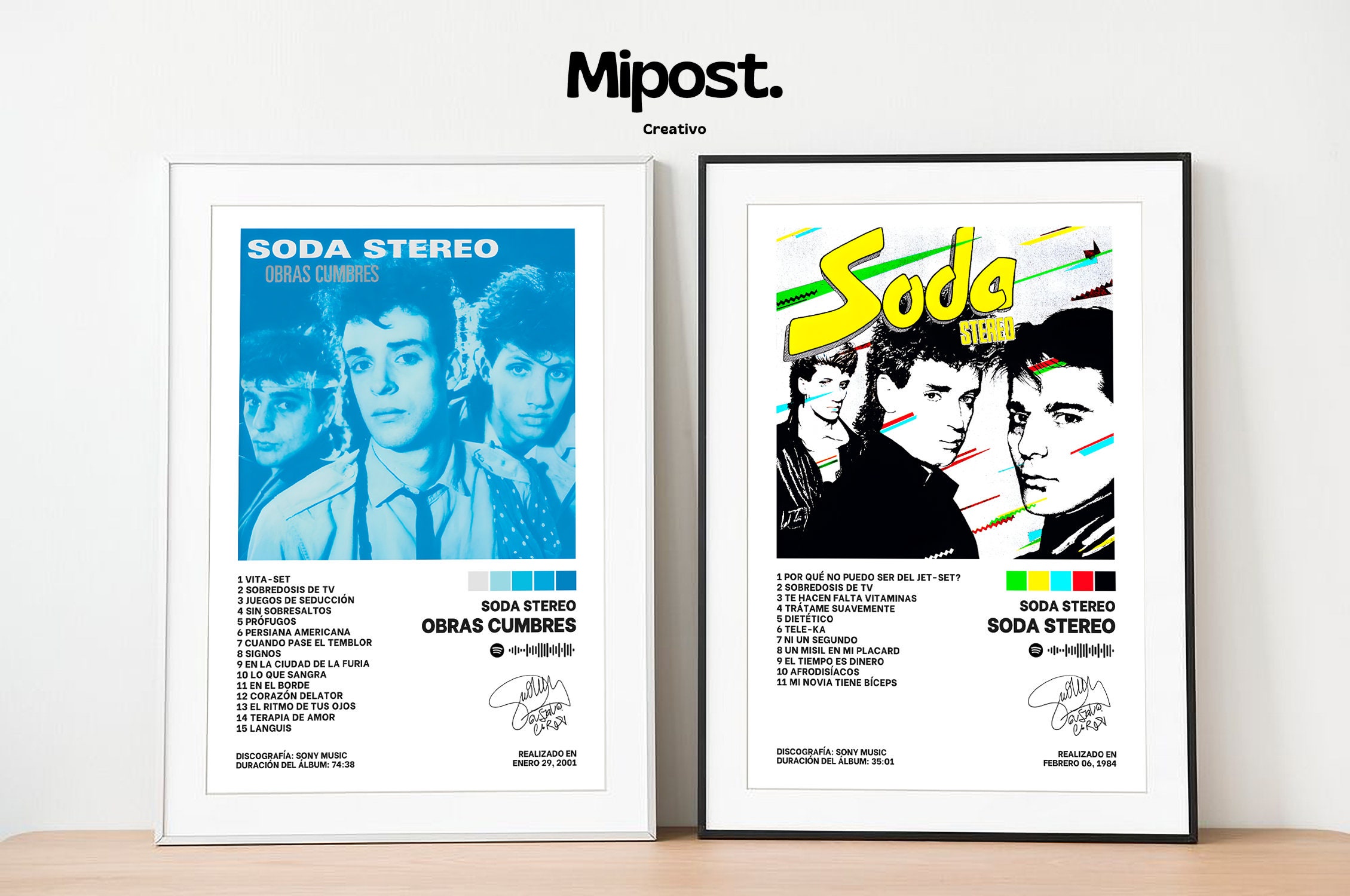 Soda Stereo Music Posters / Downloadable Digital Poster / Cover of Your ...