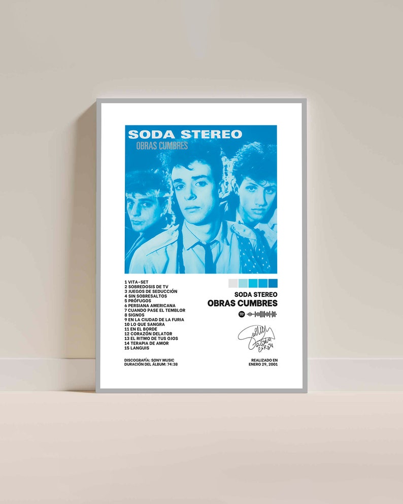 Soda Stereo Music Posters / Downloadable Digital Poster / Your Favorite ...