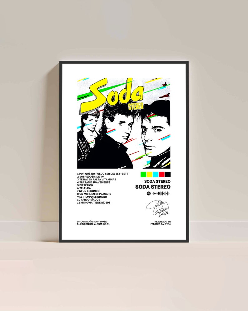 Soda Stereo Music Posters / Downloadable Digital Poster / Your Favorite ...