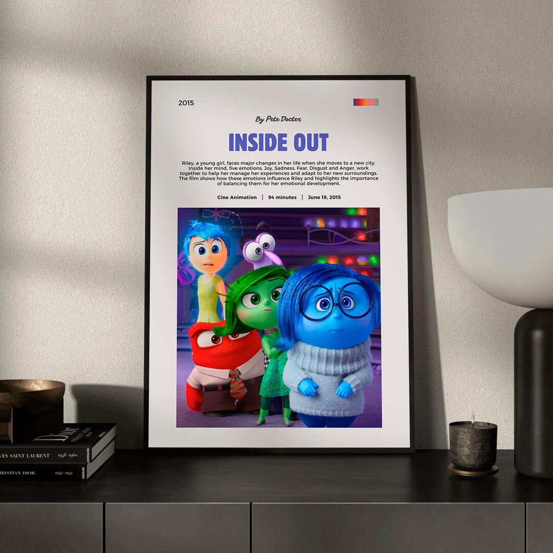 2 Downloadable Digital Files | 'inside Out' Movie Posters | 2015 ...