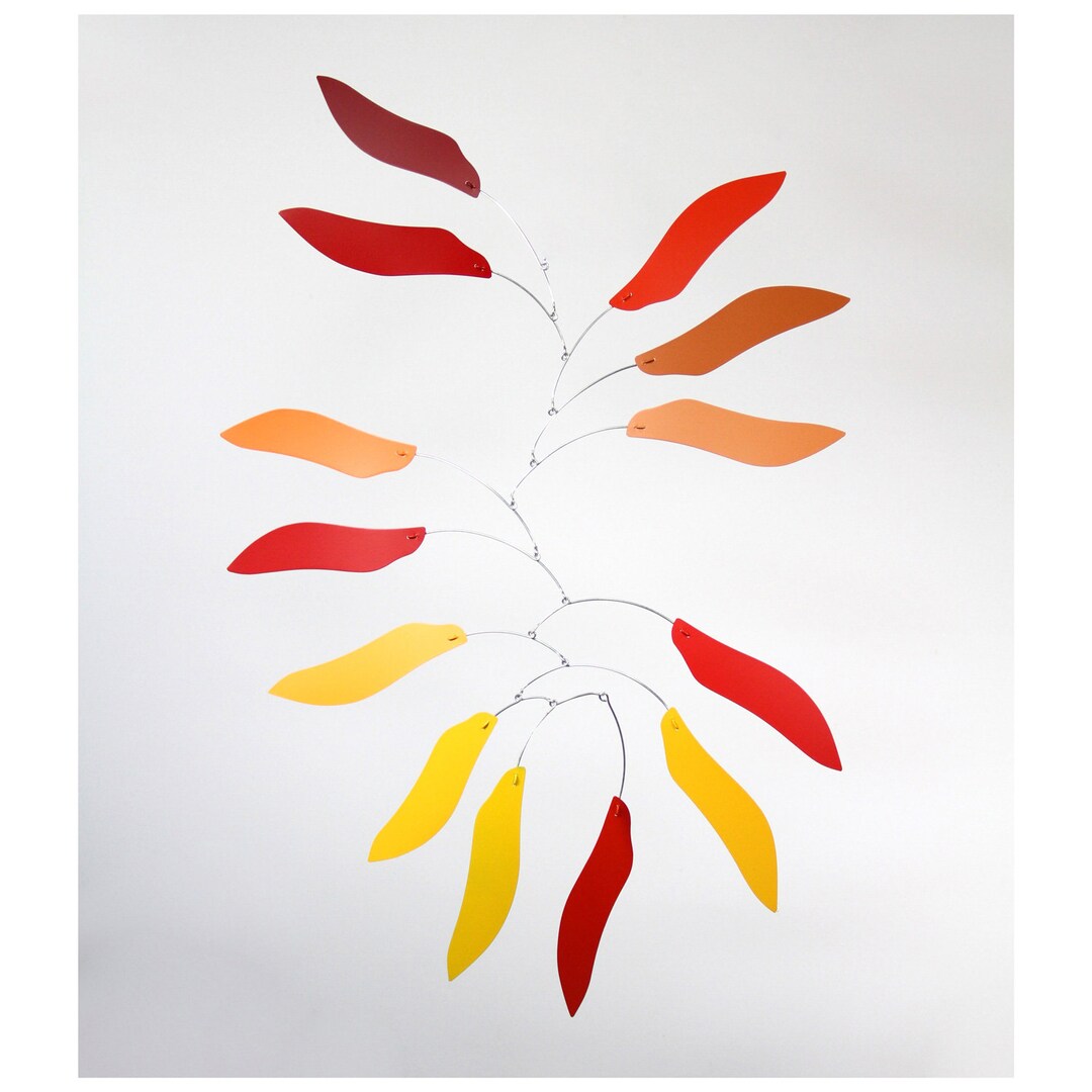 Red Fireleaf Mobile | Organic Modern Mobile - Etsy