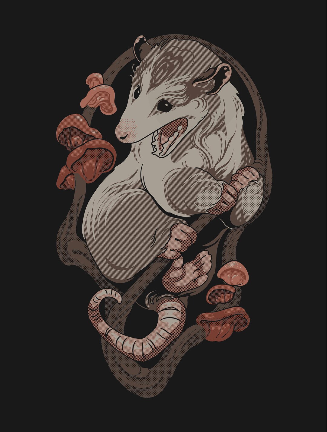 Possum Shirt: Raigen Curtis Design, Cotton Tee - Etsy
