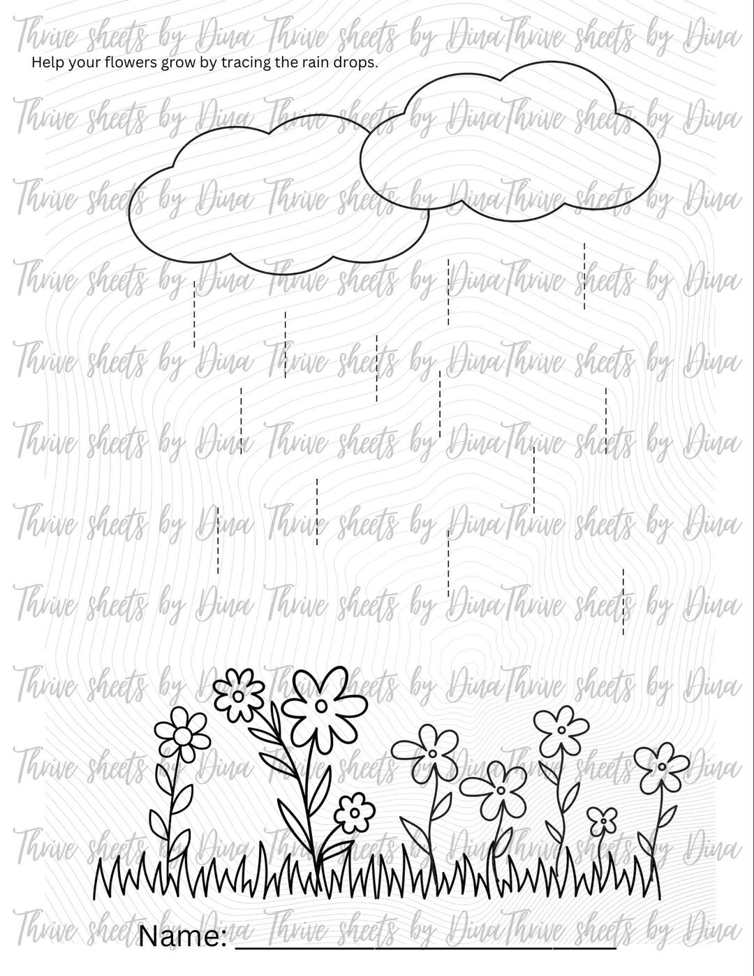 Tracing Coloring Sheet - Etsy