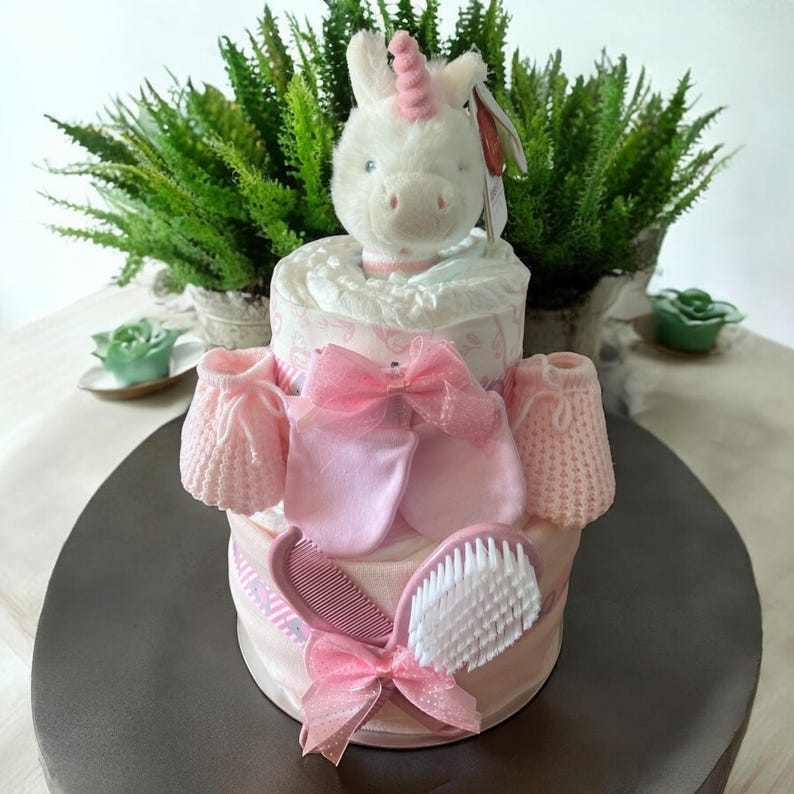 A Small Two Tier Nappy Cake. - Etsy UK