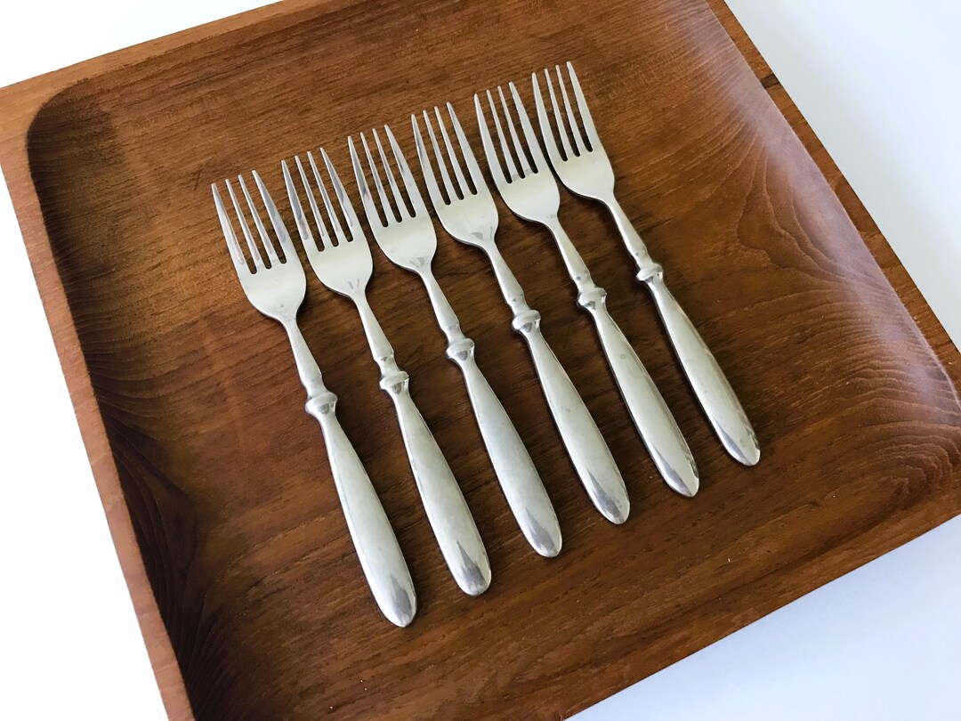 Hampton Silversmiths "bistro" Flatware - Salad Forks, Set of 6 - Etsy