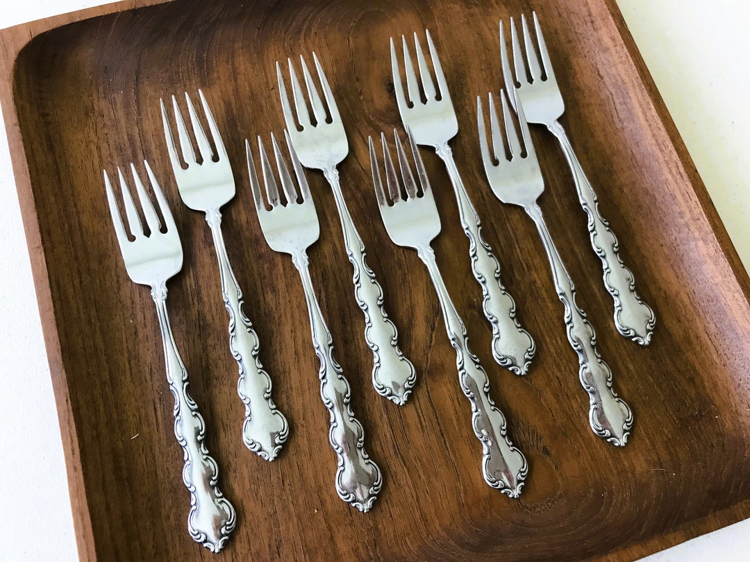 Vintage Midcentury MCM Oneida Deluxe mozart Victorian Floral Flatware ...