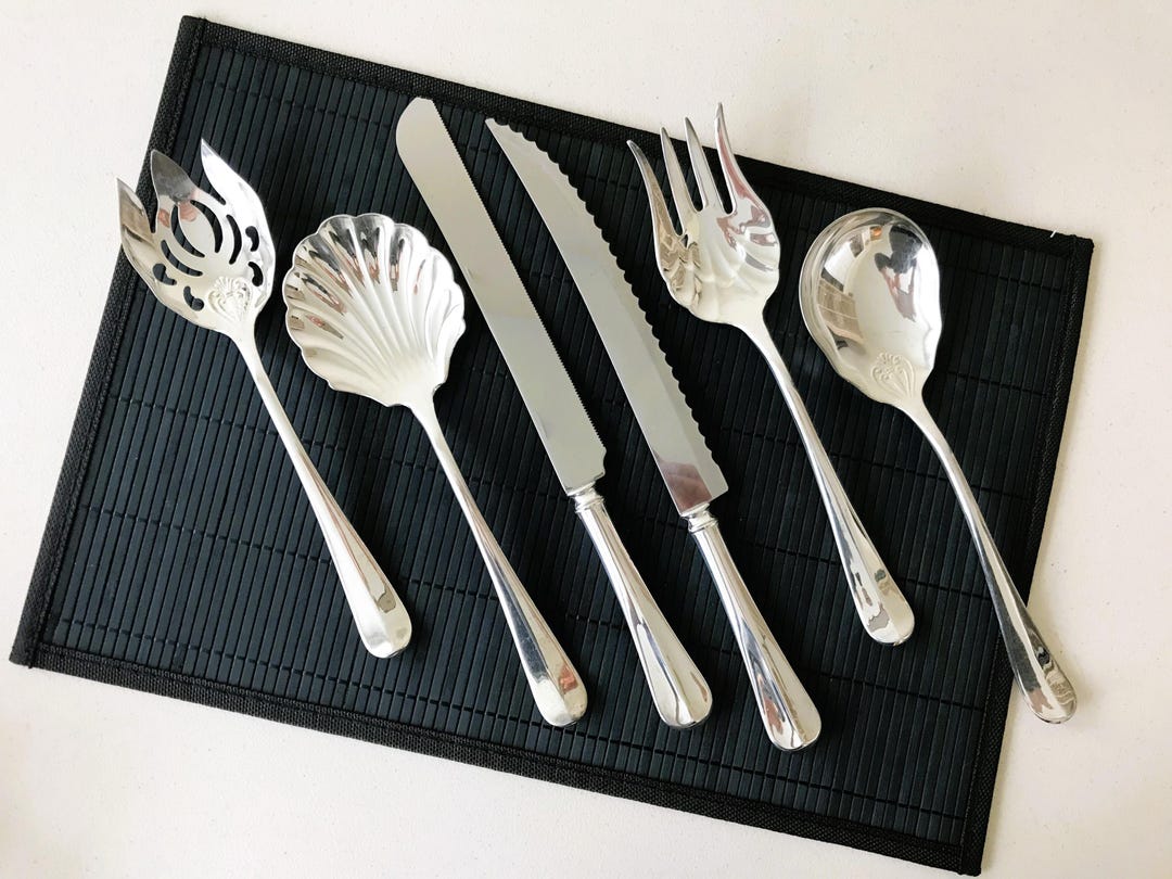 Vintage Italian Silverplate Serving Set - Hostess Set, Made in Italy - Etsy