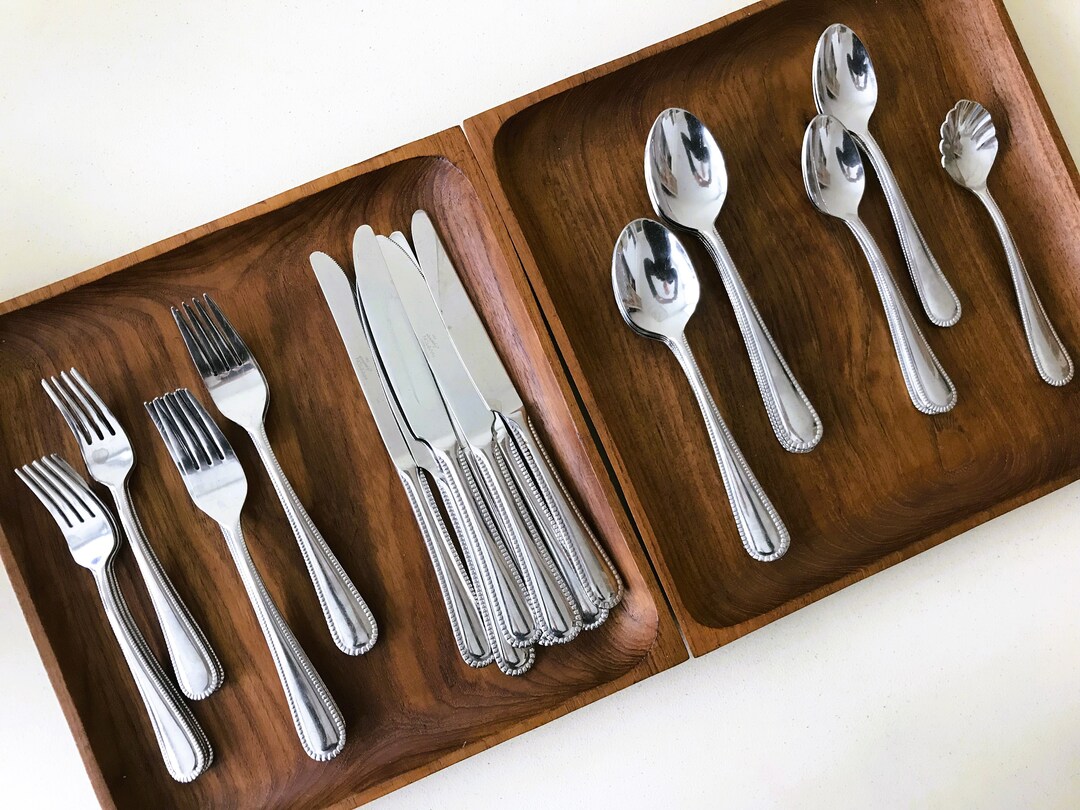 Hampton Signature Beaded Edge Stainless Steel Utensil Silverware ...