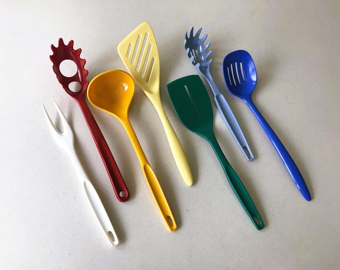 Vintage Kitchen Utensils - Rainbow of Colors by Rosti Foley Hutzler ...