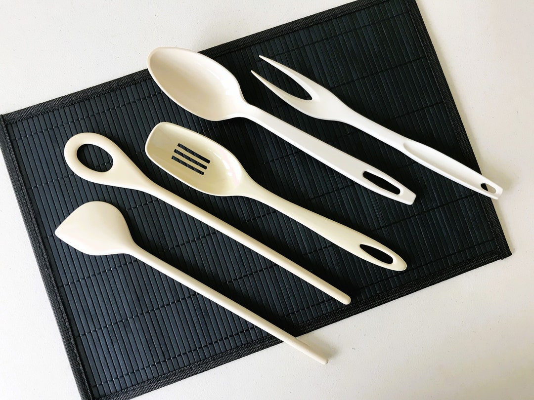 Vintage Cream Plastic Kitchen Utensil Set: Foley, Rosti, Dr Oetker - Etsy