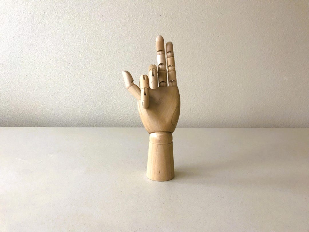 Vintage Wooden Articulated HAND Art Object Unique Sculpture Decorative ...