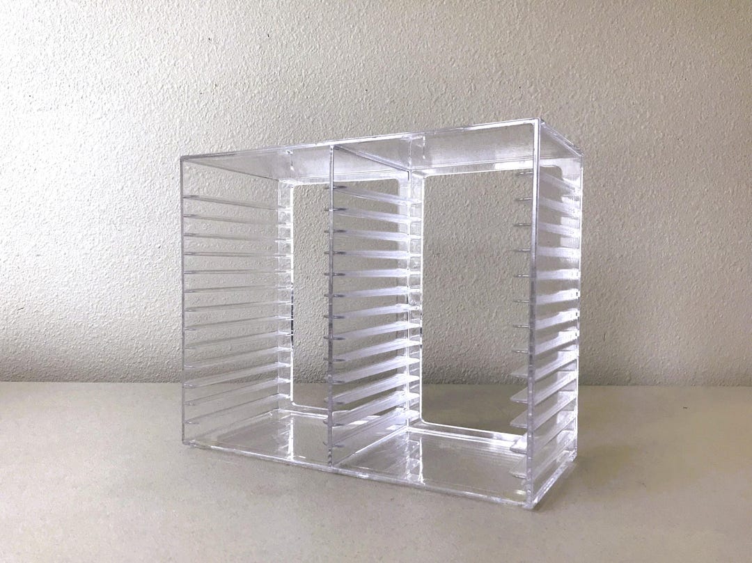 Vintage CD Holder - Translucent Acrylic CD Storage Unit - Etsy