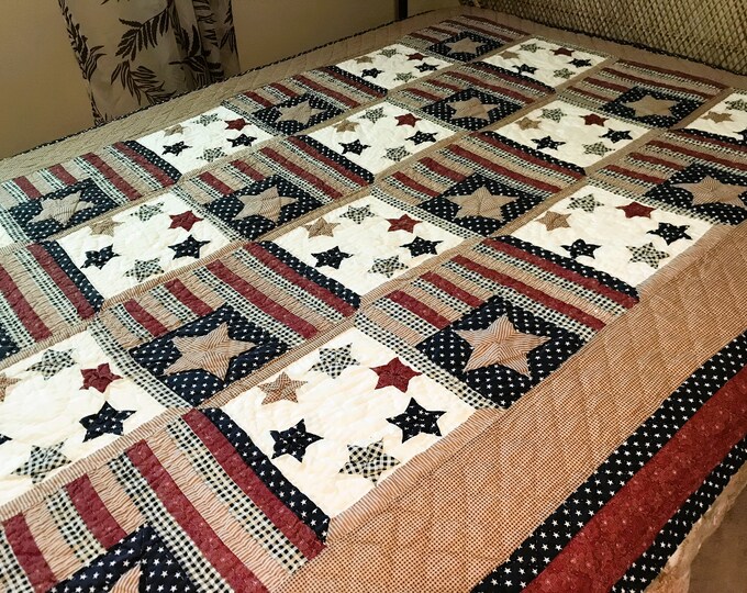 Vintage Rustic Americana American Flag Primitive Colonial Revival Early ...