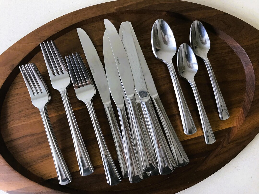 Oneida "cella" Contemporary Glossy Flatware Stainless Steel Silverware ...