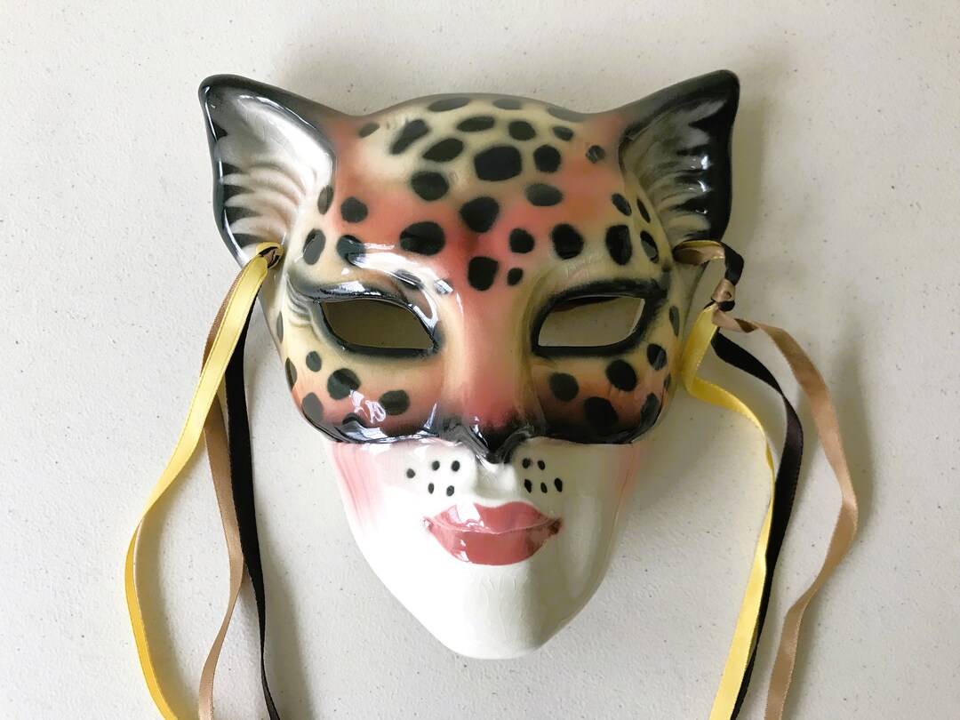 Vintage Catwoman Cat Ceramic Clay Art 80s Mask Wall Decor - Etsy